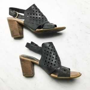 Born | Shoes | Born Havana Block Heel Leather Sandal | Poshmark
